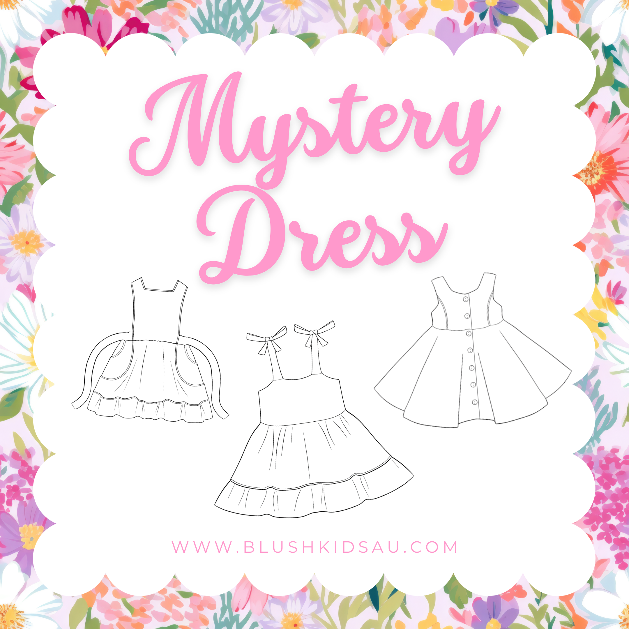 Mystery Dress - Mixed Florals & Styles – Blush Kids Australia